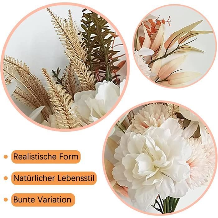 Déco Fausses Fleurs, Fleurs Artificielles, Déco Fausses Fleurs Pivoine ...