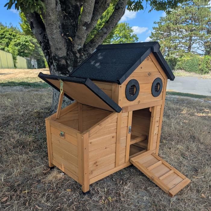 Poulailler Mini Burma jusqu'à 2 poules toit shingle noir Bois ...