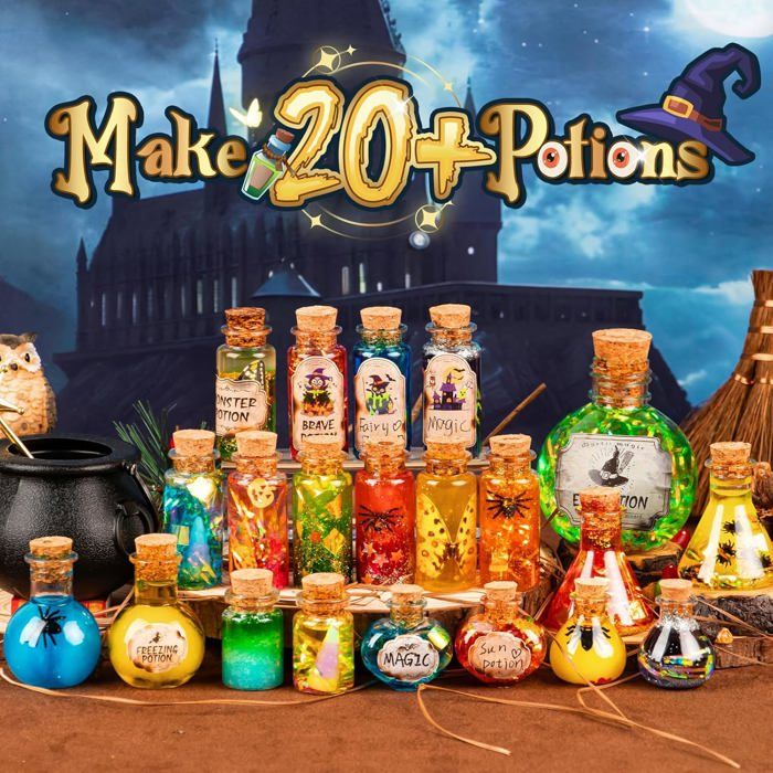 Kits de potions sorcier pour enfants, Mélange 20+ potions magiques fées ...