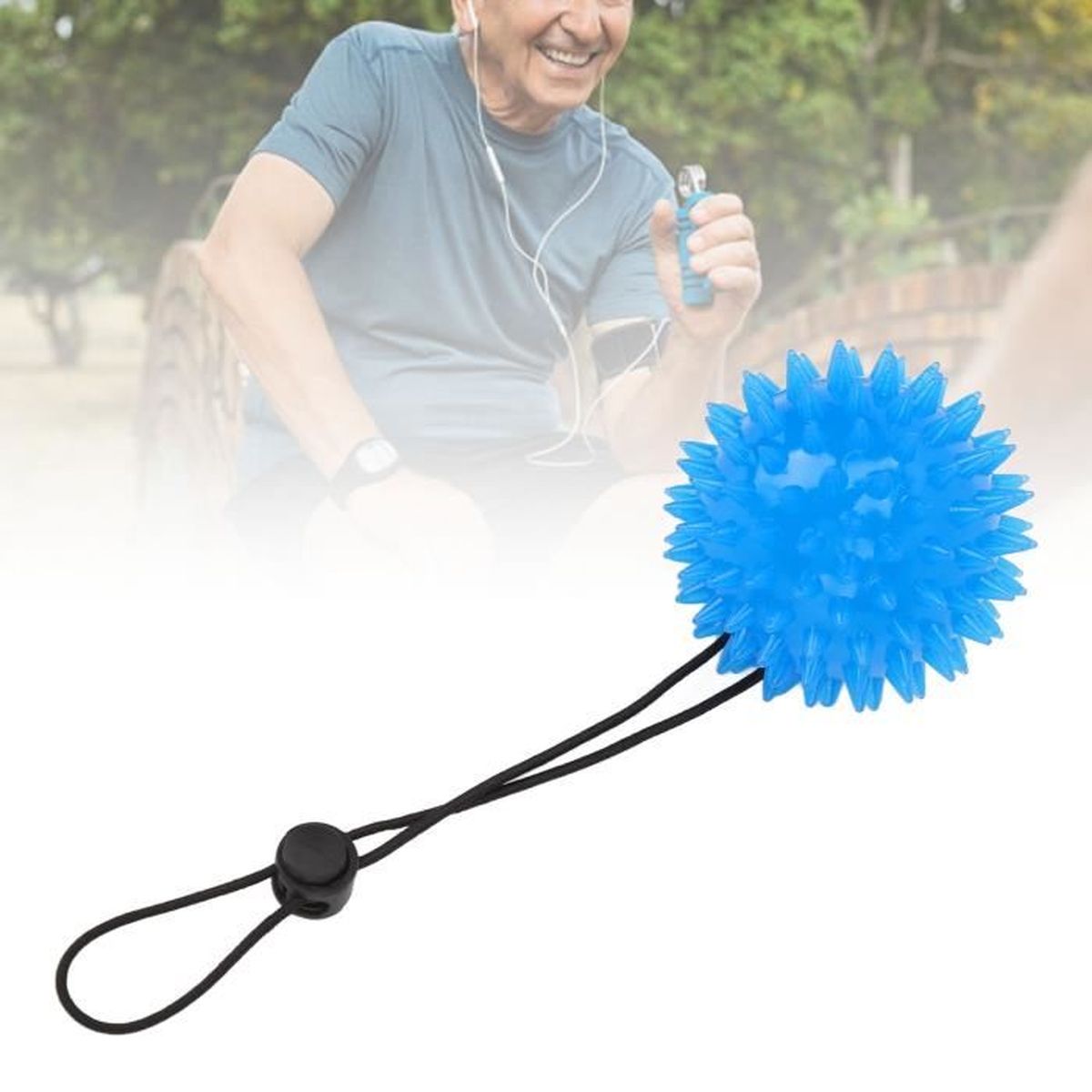 Drfeify boule de doigt pressée Spike Balle de Massage Bleue avec ...