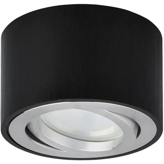 Spot led en saillie orientable ø80x50mm plafonnier luminaire apparent ...