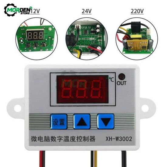Thermomètre,Thermostat numérique, régulateur de température, chauffage et refroidissement, 12V ...