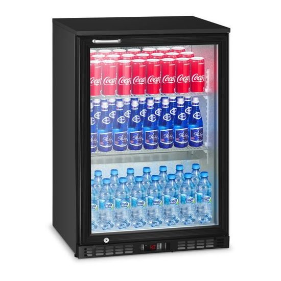 Frigo à boissons Réfrigérateur Bar Vitrine 138L 91 Canettes 2 Tablettes ...