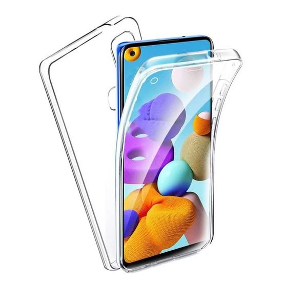 Pour Samsung Galaxy A21S 6.5" SM-A217F: Coque Avant et Arrière Silicone ...