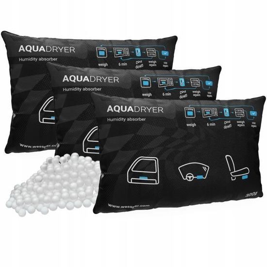 3 PIÈCES ABSORBEUR D'HUMIDITÉ UNIVERSEL WESSPER AQUADRYER - 300g | L ...