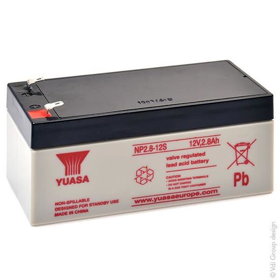 2.8Ah Sealed Lead Acid Battery Yuasa NP2.8-12 VRLA Battery - Genuine ...