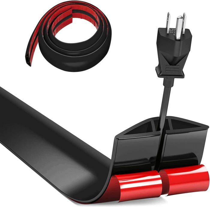 Cache Cable Sol, Petit Canal De Câble Flexible, 1M X 3Cm Protege Cable ...