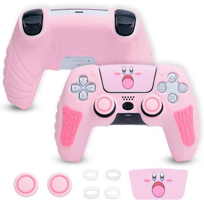 Controller skin Pink - PS5 Controller Silicone Cover avec poigne ...