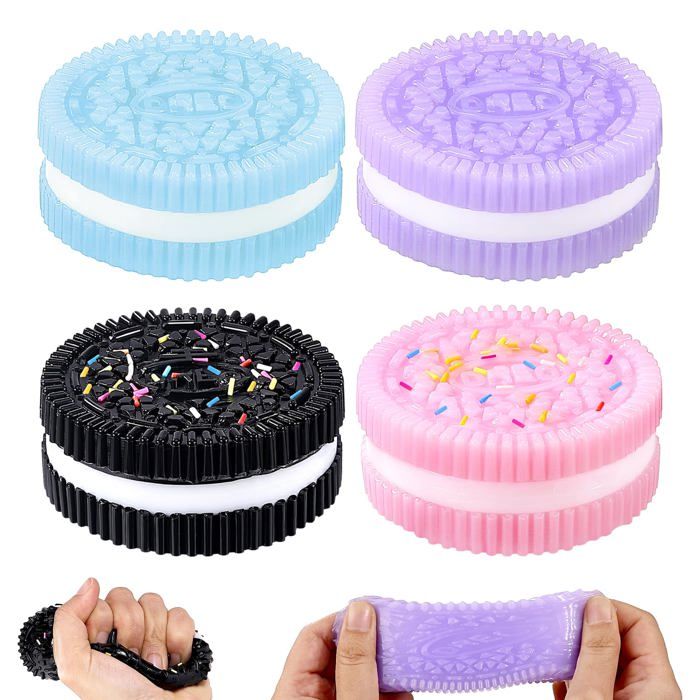 4 Taba Squishy Anti-Stress, Forme Oreo, Pour Maison, Bureau et Voyage ...