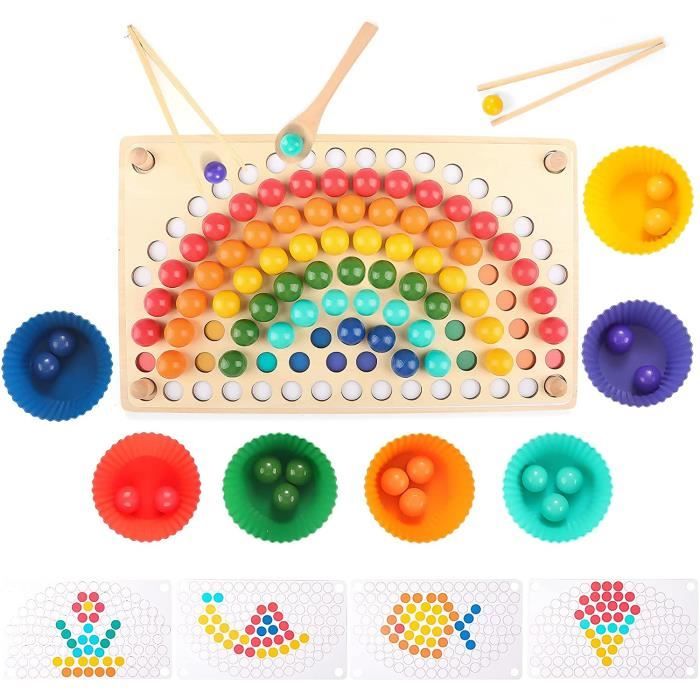 Jeu de motricité - Colorino - Bois coloré - Éveil ludique - 3 ans et ...
