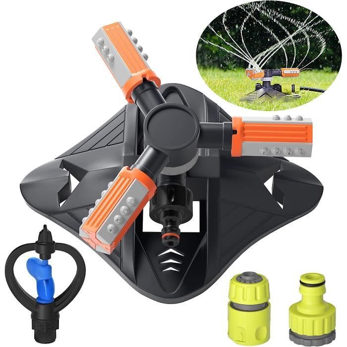 Arroseur de jardin automatique rotatif à 360 degrés avec connecteurs ...