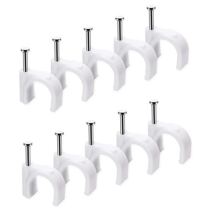 Lot De 100 Colliers De Serrage Pour Câbles Avec Clou Inséré, Supports ...