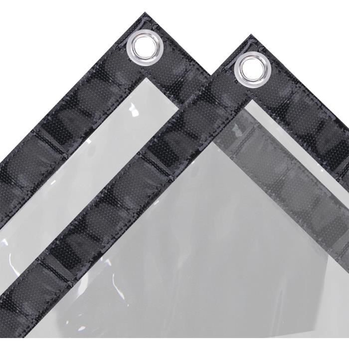 2.5x3.5m Bâche Transparente avec Œillets - 420g-m² PVC Bache Transparente, Bache Exterieur ...