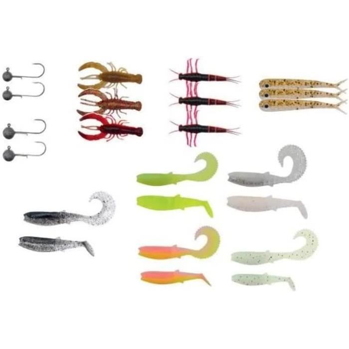 Perch Pro Kit2 Kit de 19 appâts de perche + 4 hameçons jig, kit de ...