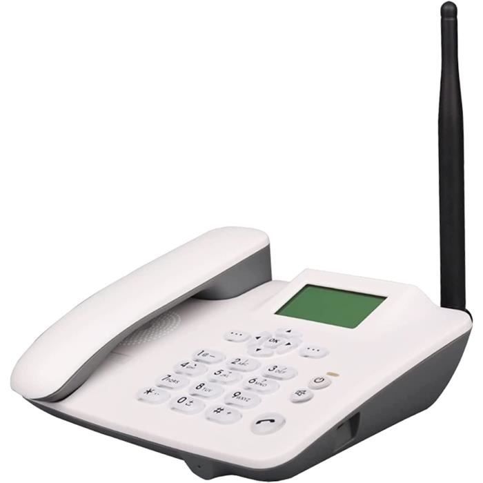Téléphone De Bureau Classique GSM avec Carte SIM sans Fil, Téléphone De ...