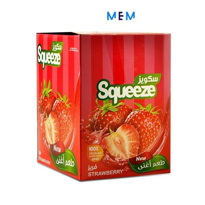 Boisson En Poudre Squeeze X 12 Sachets Saveur Fraise - Cdiscount Au ...