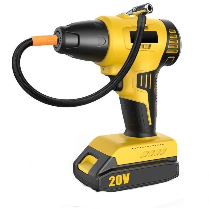 20V Compresseur Air Gonfleur Pneus Voiture 150 PSI Compresseur Portatif ...