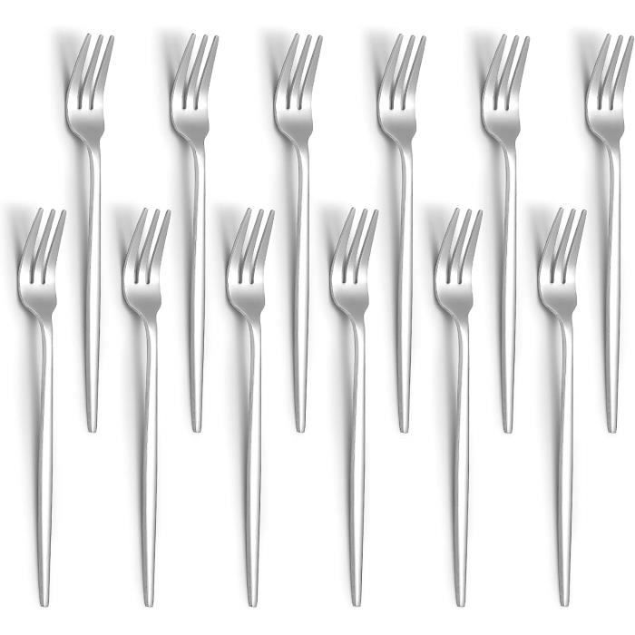 Fourchettes À Dessert Pack De 12 16,5 Cm, Fourchette À Gâteau En Acier ...