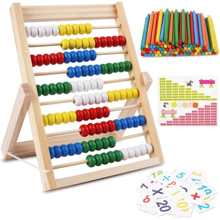 Boulier Enfant, Boulier Règle À Calcul, Abaque En Bois Aide Au Calcul ...