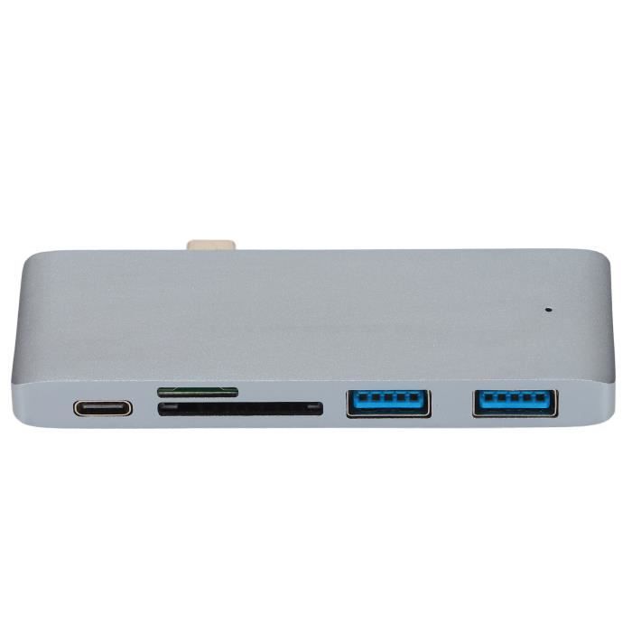 Cikonielf Concentrateur USB Hub USB C Portable 5 en 1 PD Adaptateur USB ...