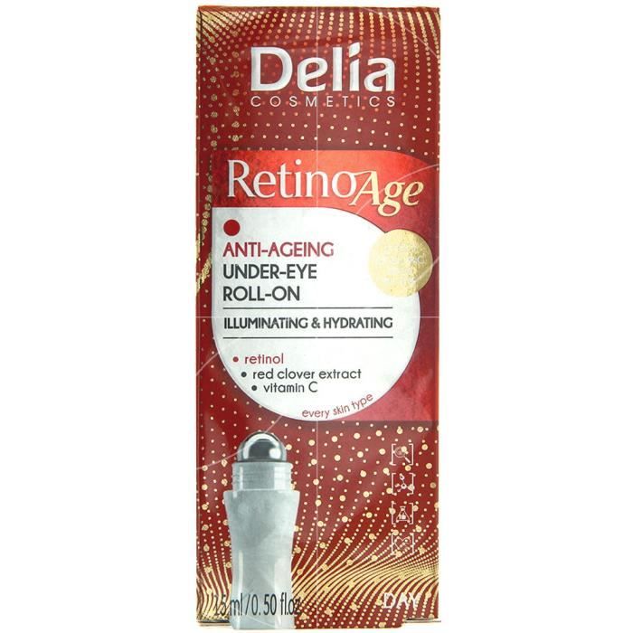 Delia cosmetics Roll-on yeux Retinol Anti-âge illuminant & hydratant 15 ...