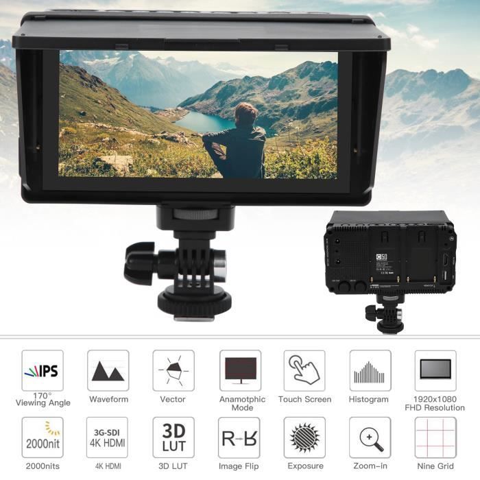Moniteur de caméra à écran tactile FOTGA C50 Moniteur de Champ de ...