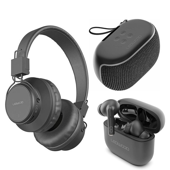 LEDWOOD Happy Geek - Pack Cadeau 3 en 1 - Ecouteurs sans Fil Intra Auriculaire - Casque ...