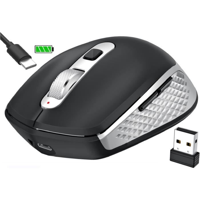 Bluetooth Mouse Rechargeable Wireless Ergonomic Usb Receiver Silent ...