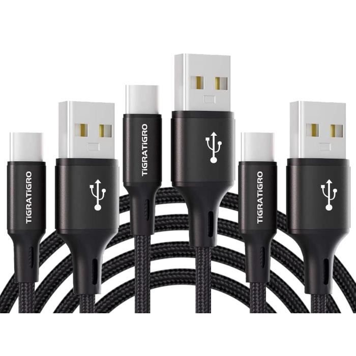 Câble Usb C, Cable Usb Type C 3A Charge Rapide Qc 3.0, Câble Chargeur ...