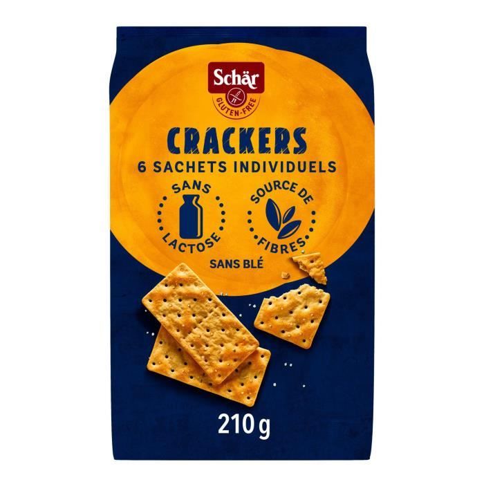 LOT DE 4 - SCHAR - Crackers sans gluten sans lactose - sachet de 210 g ...