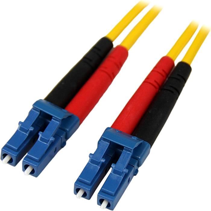 Câble Réseau Fibre Optique LC vers LC Mâle / Mâle - Jaune 10 m ...