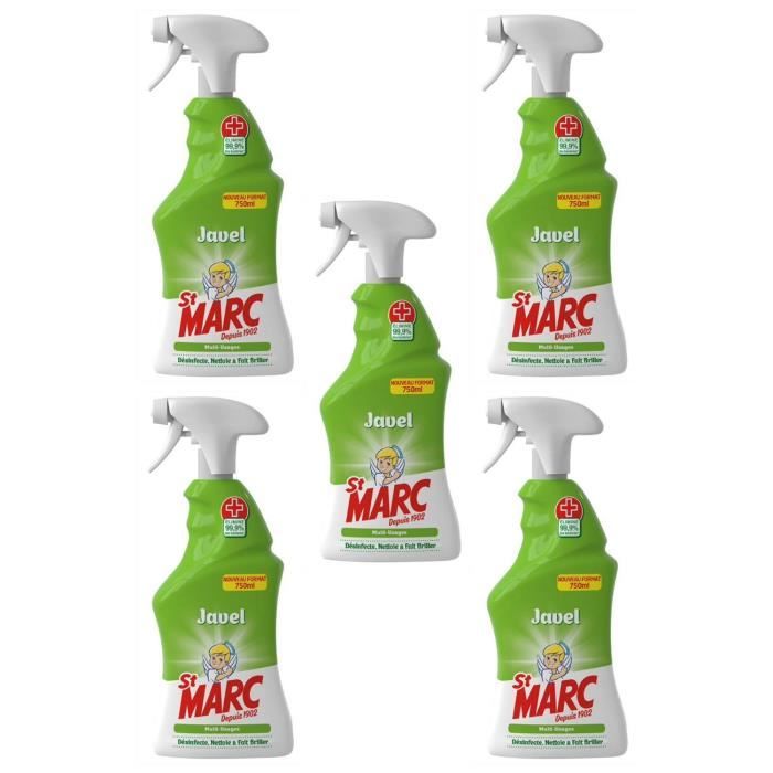 Lot de 5 Pistolets Spray Nettoyant Multi-Usages avec Javel - 750 ml ...