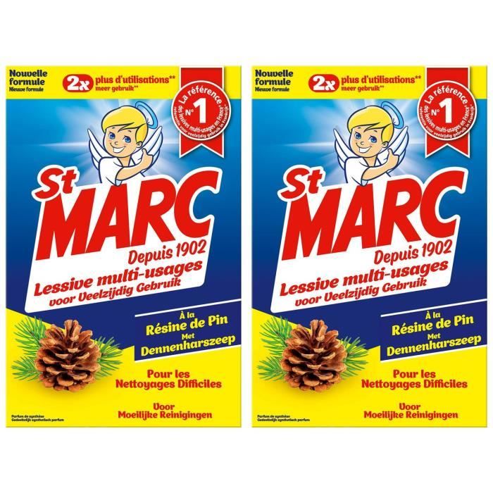 Lot de 2 Lessives Multi-usages à la résine de Pin Etui de 1,4 Kg ...