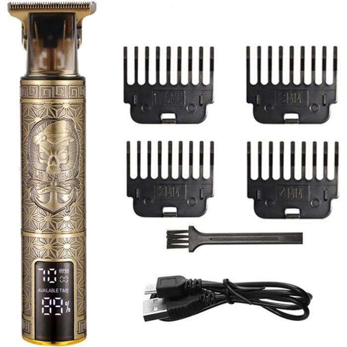Professionnelle Tondeuse Cheveux Hommes T-Blade Tondeuse Barbe Usb Electriques Sans Fil Tondeuse ...