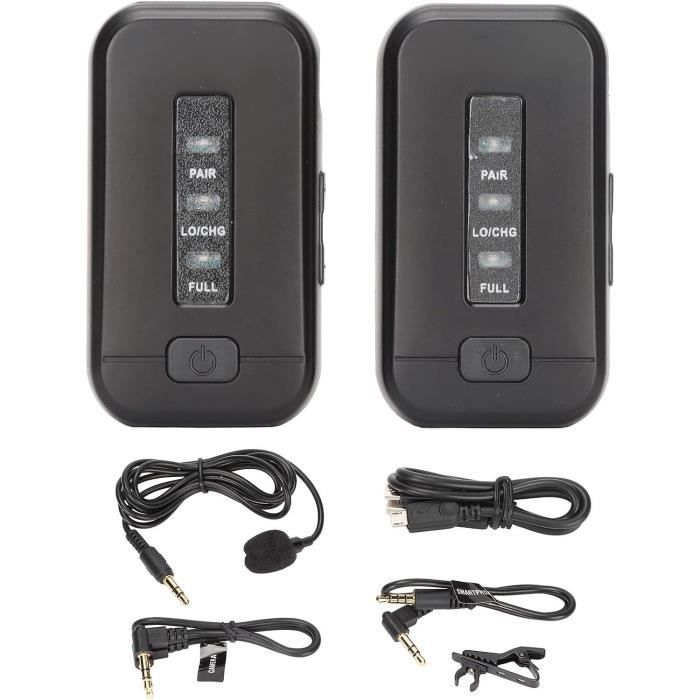 Microphone Lavalier, Kit Récepteur Émetteur De Système De Micro-Cravate ...