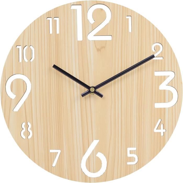 Horloge Murale En Bois De 30,5 Cm, Horloge En Bois D'Érable, Grands ...