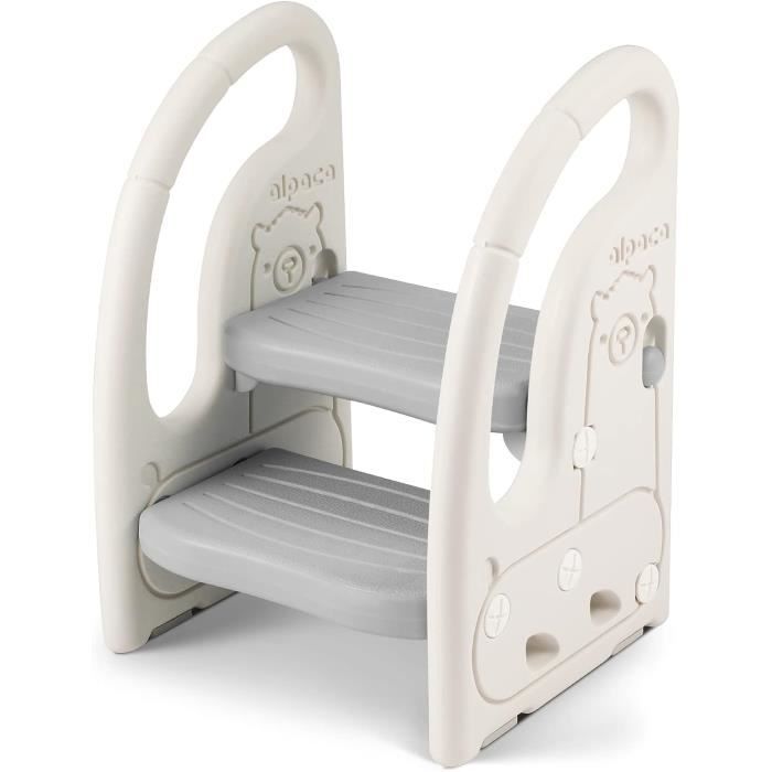 Marche Pied Pour Enfant, Tabouret 2 Marches Pour Bébé, Multifonction Et ...