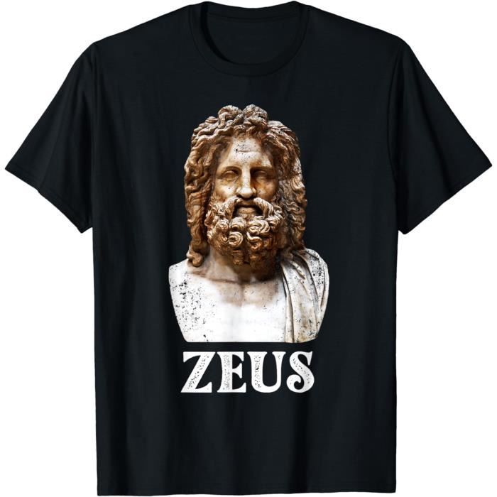 Zeus Ancienne Mythologie Grecque Dieu Buste Statue Figurine T-Shirt ...