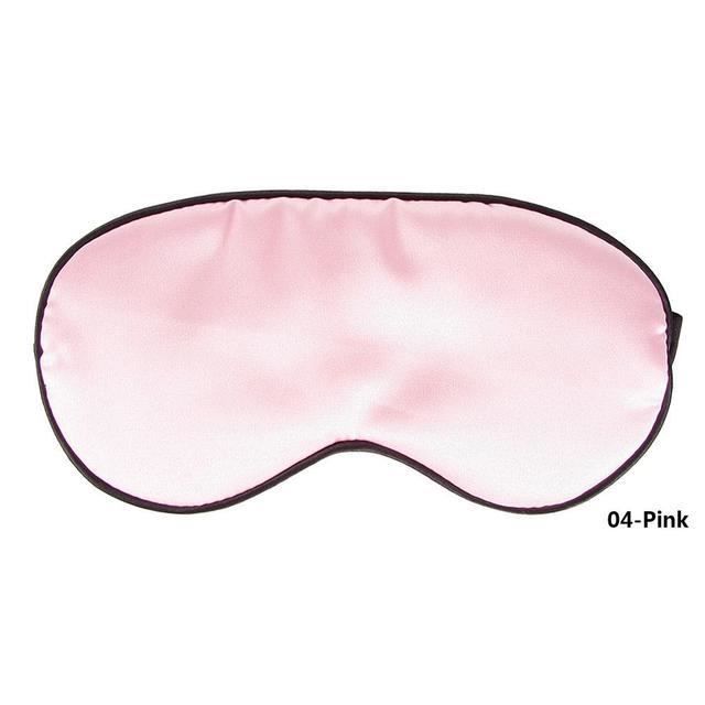 MASQUE DE VOYAGE,Pink--Masque pour les yeux en soie Pure, sommeil ...