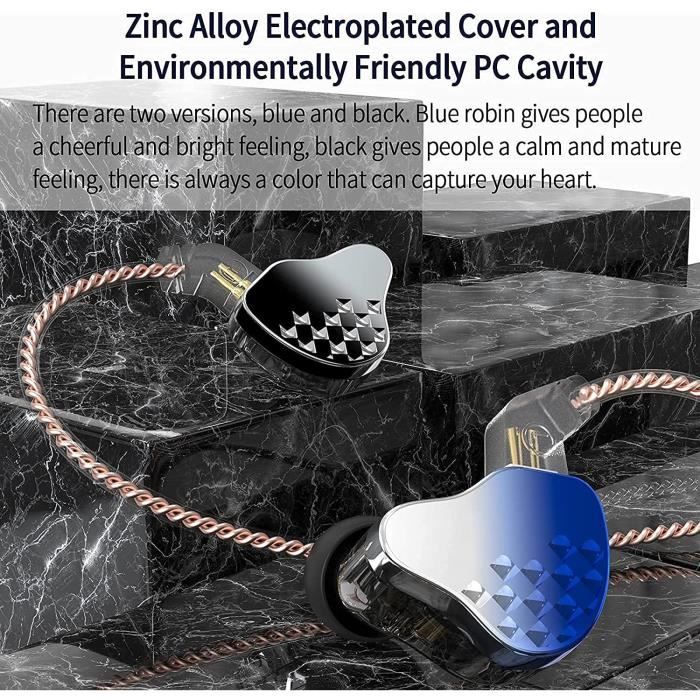 Kbear Robin Écouteurs Intra-Auriculaires Filaires, Haute Définition 1Dd ...