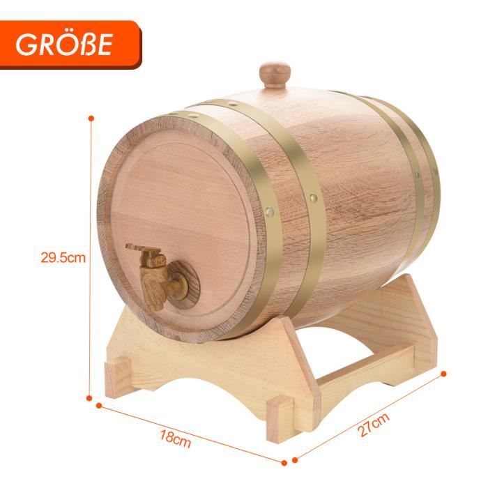 Tonneau de vieillissement en chêne, 5L Tonneau en bois de chêne Vintage ...
