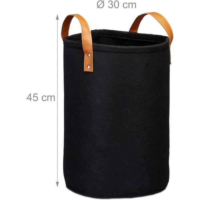 Panier À Lessive En Feutre, Poignée, 28L Corbeille De Rangement ...