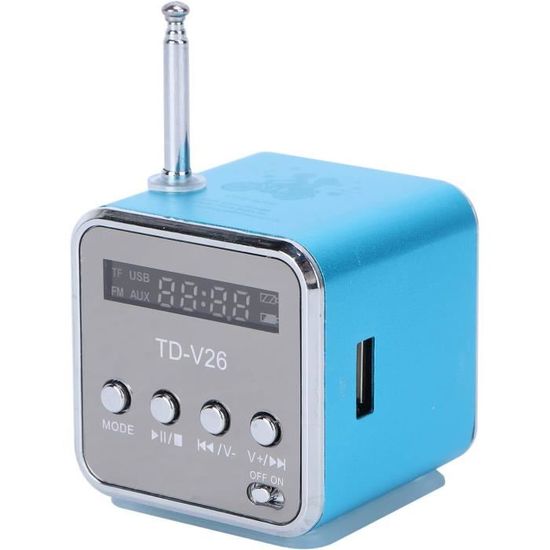 Td-V26 Haut-parleur numérique Mini haut-parleur FM stéréo MP3 Mp4 ...