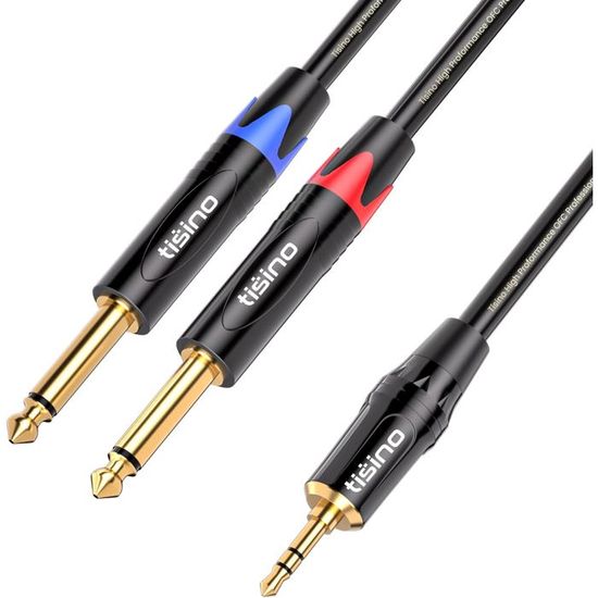 Tisino Câble Mini jack vers Jack, Câble Audio Mini Jack 3.5 vers Double ...