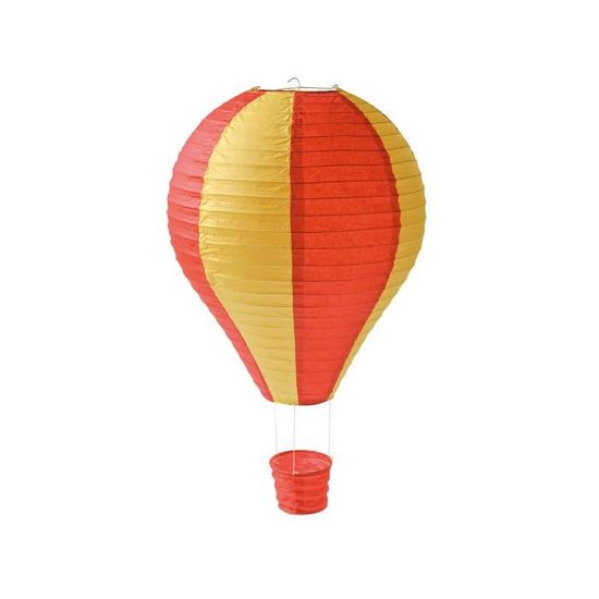 Mini montgolfière bicolore orange et jaune 13 x 22 cm - Cdiscount Maison