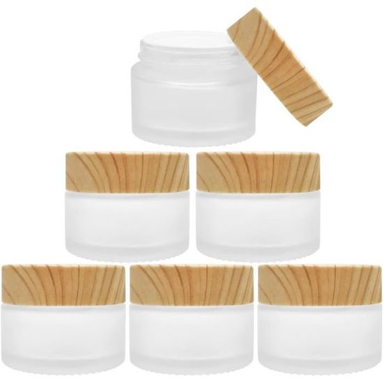 6 Pcs Pot Cosmétique Vide En Verre 30Ml,Pots Creme Vide, Boite ...