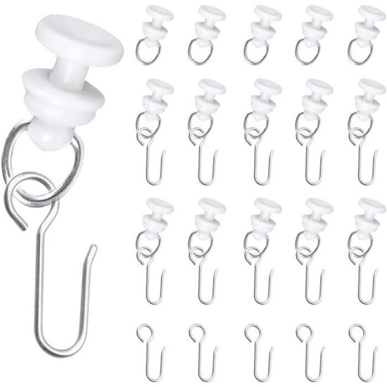 Galets De Glissement Pour Rideaux 45 Pièces Crochets De Rideau Crochet ...
