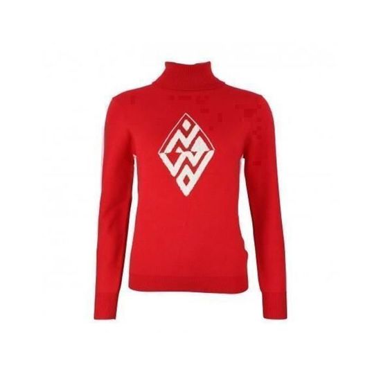 Pull col roulé femme Peak Mountain Aglae - rouge - L - Cdiscount Sport