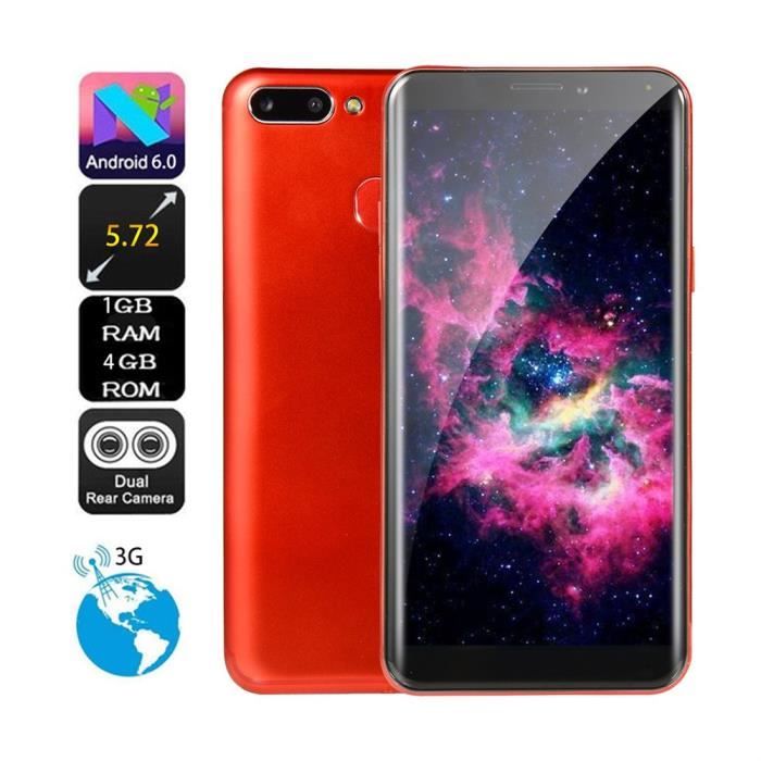 Quad Core Dual SIM HD Camera smartphone Android 6,0 1 + 4G 3G appel ...