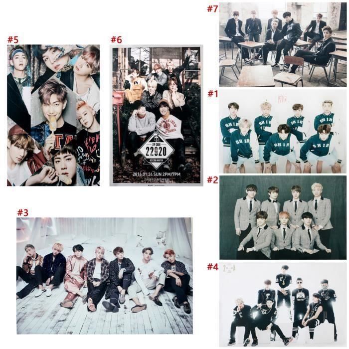 Motif #6 - 1 PC 33*50cm Multicolore BTS Poster Affiche Décoration ...